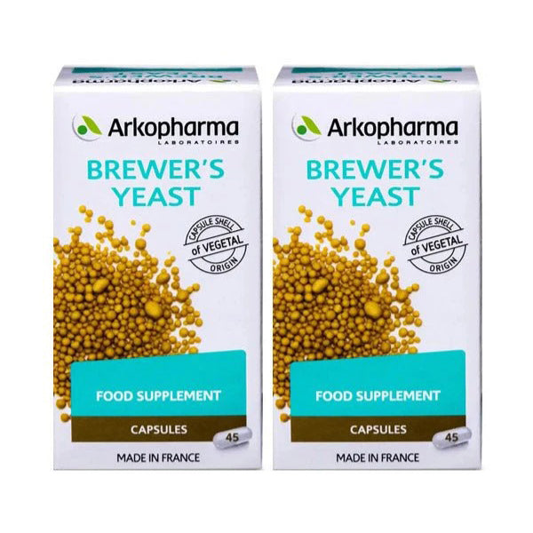 Presentation of Arkopharm brewer's yeast 445 mg 45 capsules x 2 – Sidalih.com || صيدلية.كوم