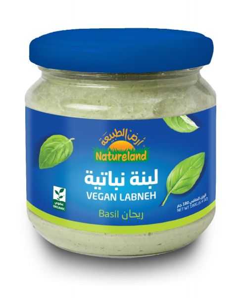 Natureland organic vegan labneh with basil 180g – Sidalih.com || صيدلية.كوم