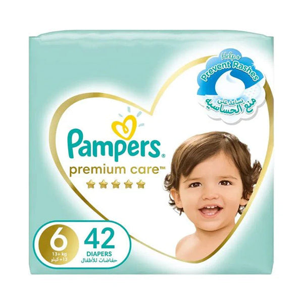 Pampers Premium Care Diapers, Size 6, 13+ Kilo, 42 Diapers – Sidalih.com || صيدلية.كوم