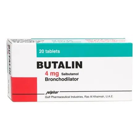 Butalin 2 mg Salbutamol 20 tablets – Sidalih.com || صيدلية.كوم
