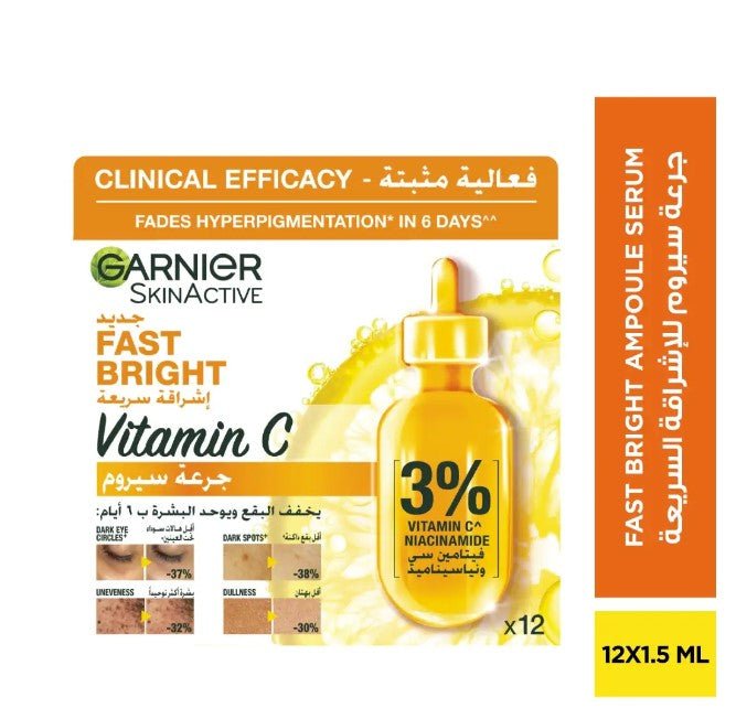 Garnier 3% Vitamin C Niacinamide Ampoule 1.5ml x 12pcs – Sidalih.com || صيدلية.كوم
