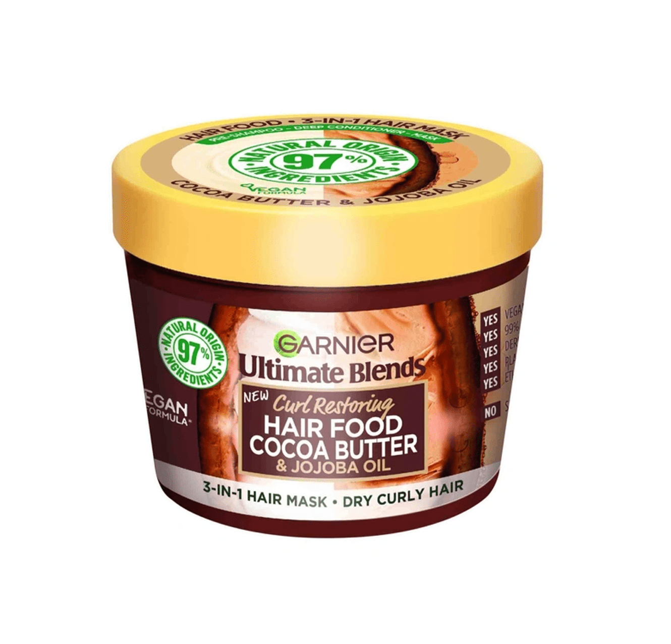 غارنييه ماسك شعر هير فود 3 في 1 زبدة الكاكاو وزيت الجوجوبا-390مل – Sidalih.com || صيدلية.كوم