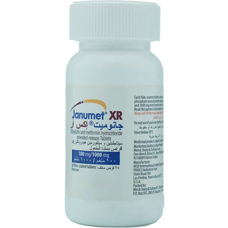 Janumet XR 100/1000 Mg 28 Tablets – Sidalih.com || صيدلية.كوم