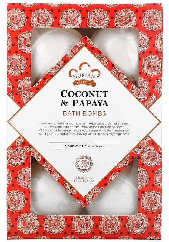 Nubian Heritage Bath Bumps Coconut & Papaya - 6 Pieces – Sidalih.com || صيدلية.كوم