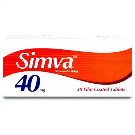Simva 40 mg 30 tablets – Sidalih.com || صيدلية.كوم
