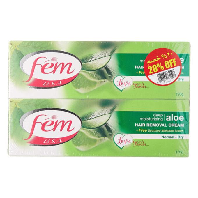 Fem Hair Removal Cream For Normal And Dry Skin With Aloe Vera Extract
