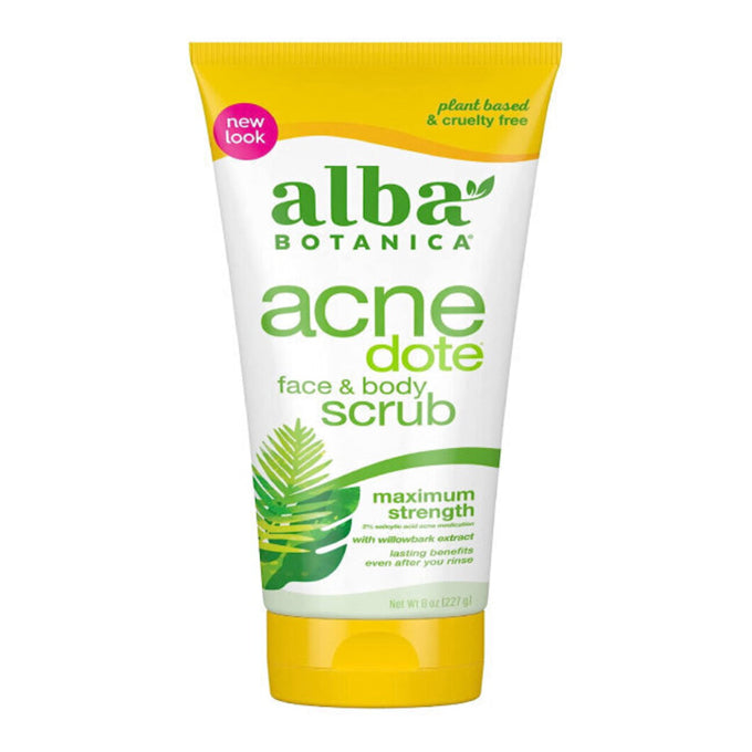 Alba Botanica Face & Body Scrub Acne Dote 227g – Sidalih.com || صيدلية.كوم