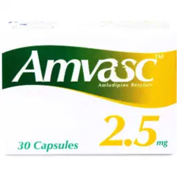 Amvasc 2.5 mg 30 capsules – Sidalih.com || صيدلية.كوم