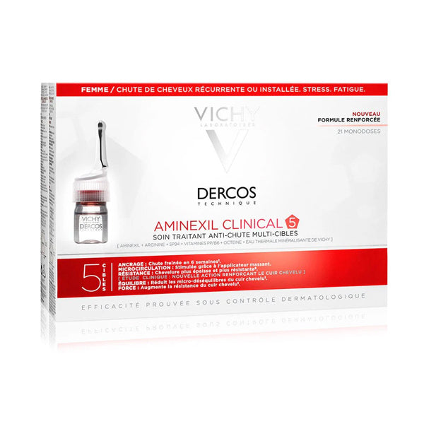 فيتشي ديركوس أمينيكسيل كلينكال 5 لعلاج تساقط الشعر للنساء 6X21 مل – Sidalih.com || صيدلية.كوم