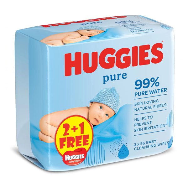 Huggies Pure Baby Wipes 56 Pcs (2+1 Offer) – Sidalih.com || صيدلية.كوم