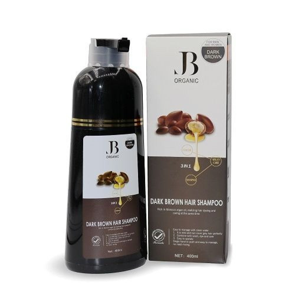 JB Organic Hair Dye Shampoo 3 in 1 Dark Brown 400 ml – Sidalih.com || صيدلية.كوم