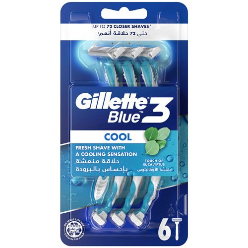 Gillette Blue 3 Cool Razor 6pcs – Sidalih.com || صيدلية.كوم