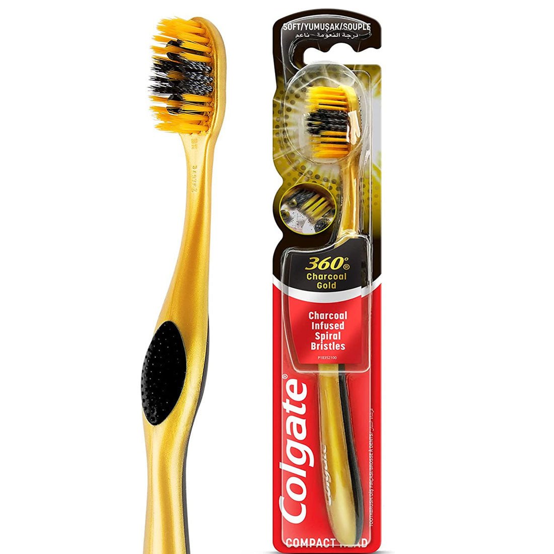Colgate Toothbrush 360 Golden Charcoal - Soft – Sidalih.com || صيدلية.كوم