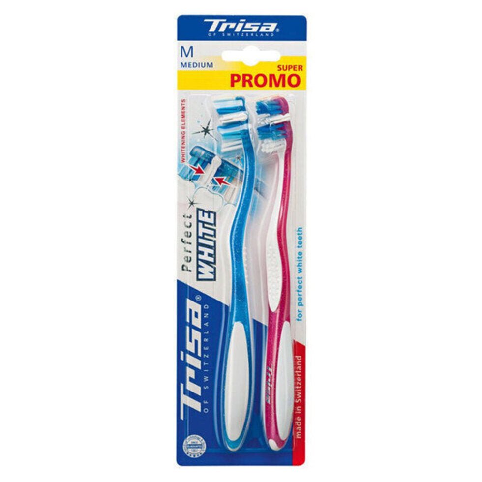Tressa Perfect White Toothbrushes Medium 1+1 Free – Sidalih.com || صيدلية.كوم